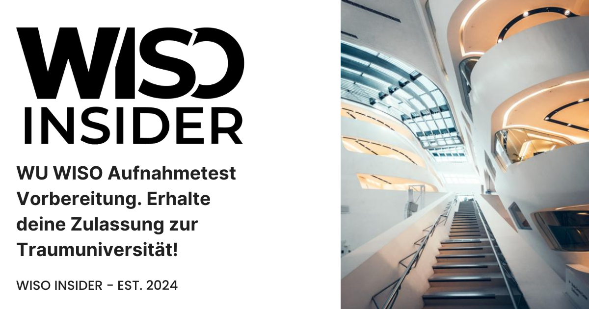 WU WISO Vorbereitung auf die Aufnahmeprüfung